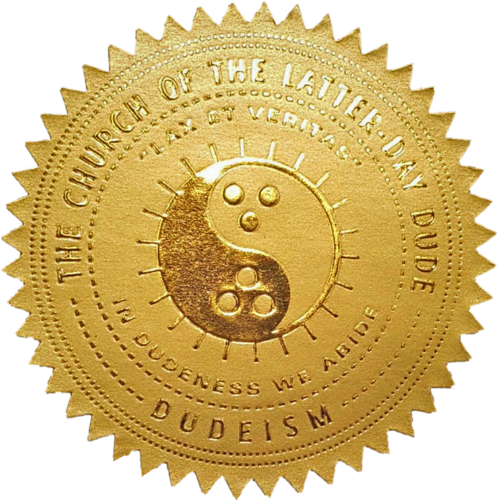 Thankie Certificate - Dudeism